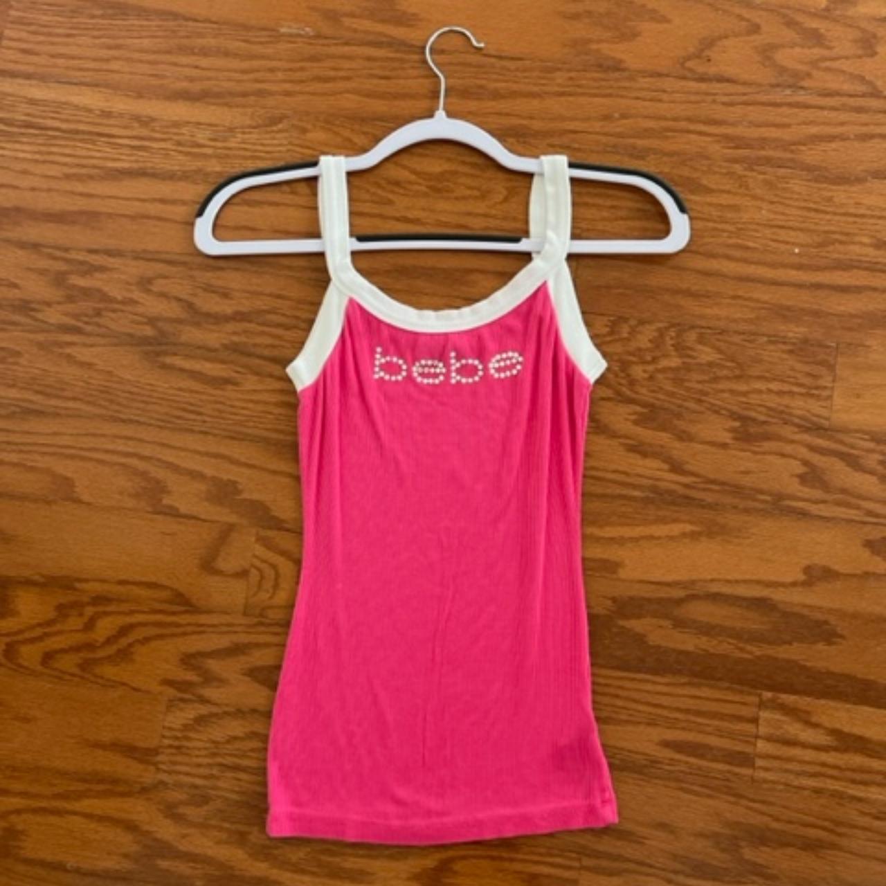 Bebe Pink Tank Great Condition Size S #y2k... - Depop