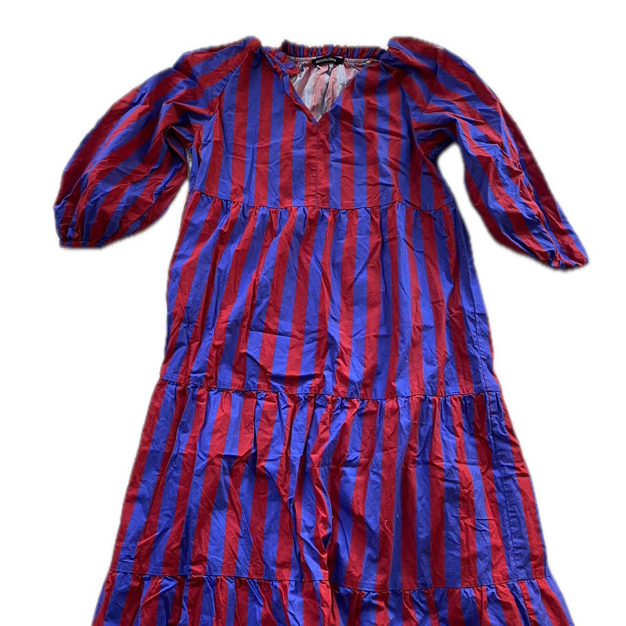 Monoprix femme sz 36 maxi beach dress striped 🏝️ - Depop