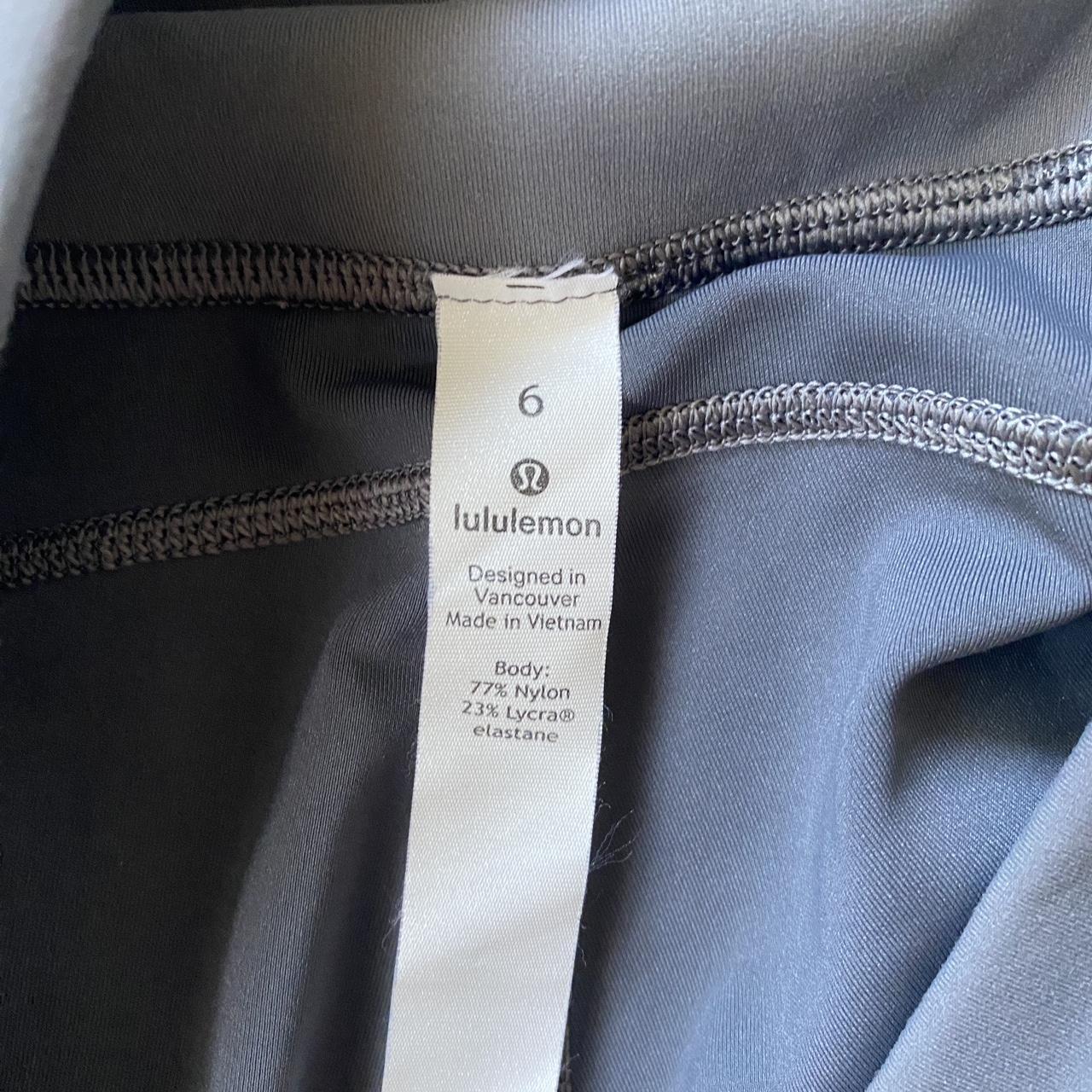 grey lululemon leggings ankle length worn once,... - Depop