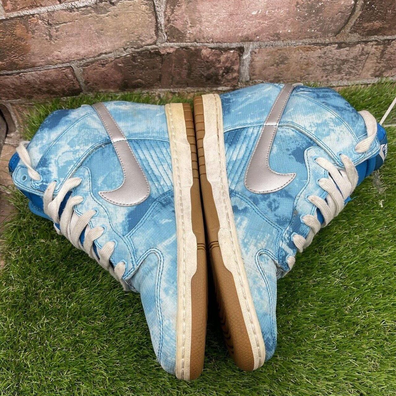 Ladies Nike Dunk Sky Hi Clearwater / Light Blue... - Depop