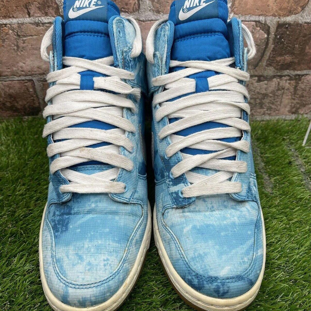 Ladies Nike Dunk Sky Hi Clearwater / Light Blue... - Depop