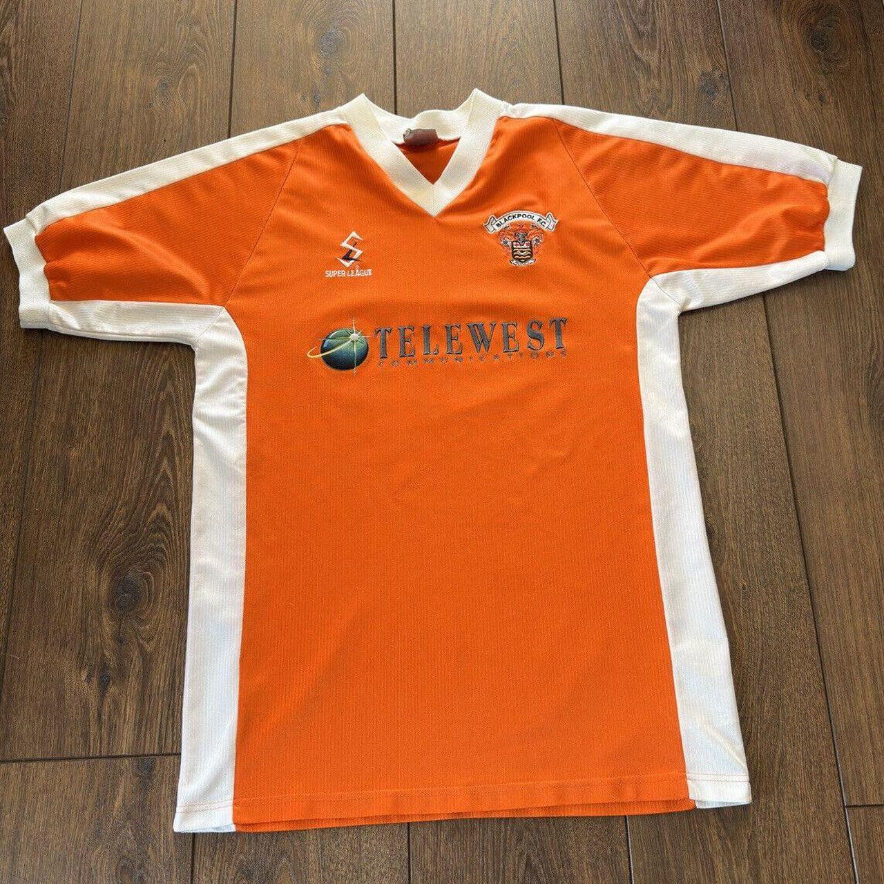 ULTRA RARE BLACKPOOL FC HOME SHIRT 1999-2001 NEAR... - Depop