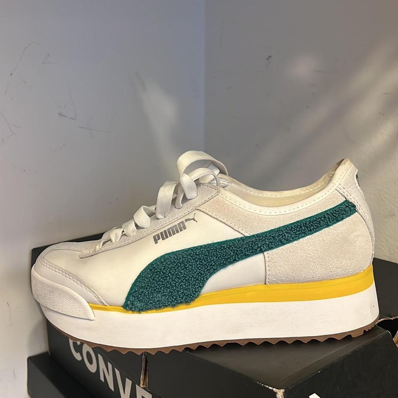 Puma Roma amor heritage sneakers, worn a few times. - Depop