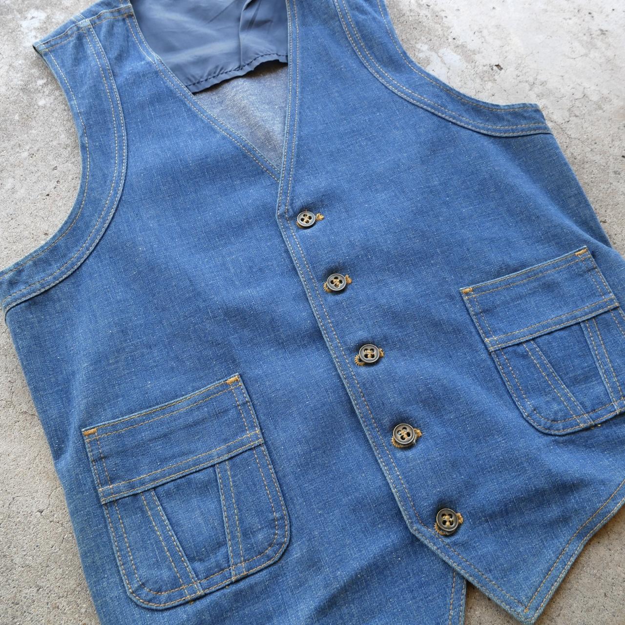 1970s - Vintage Lee Denim Vest Tagged... - Depop