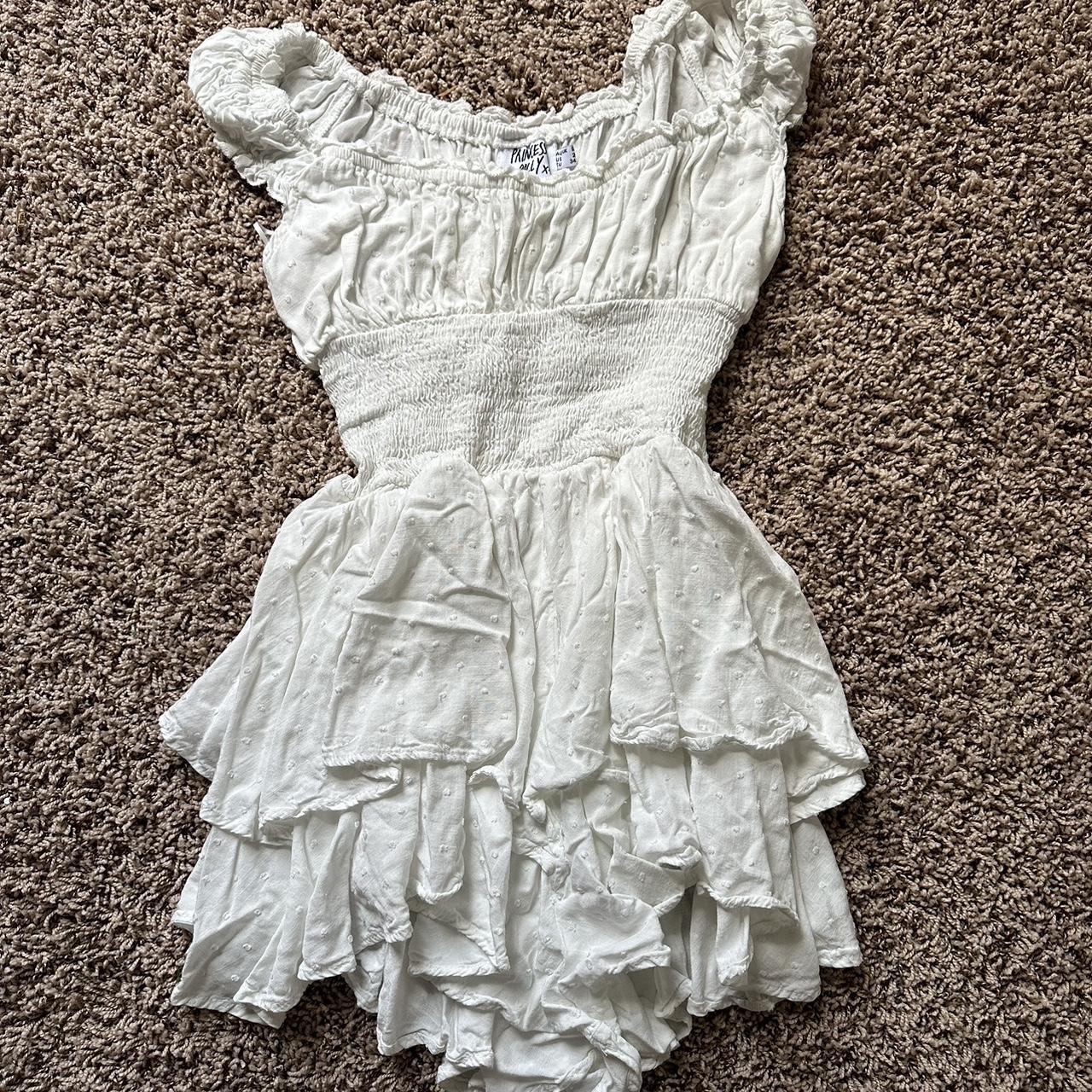 White Princess Polly love galore romper dress Tags:... - Depop