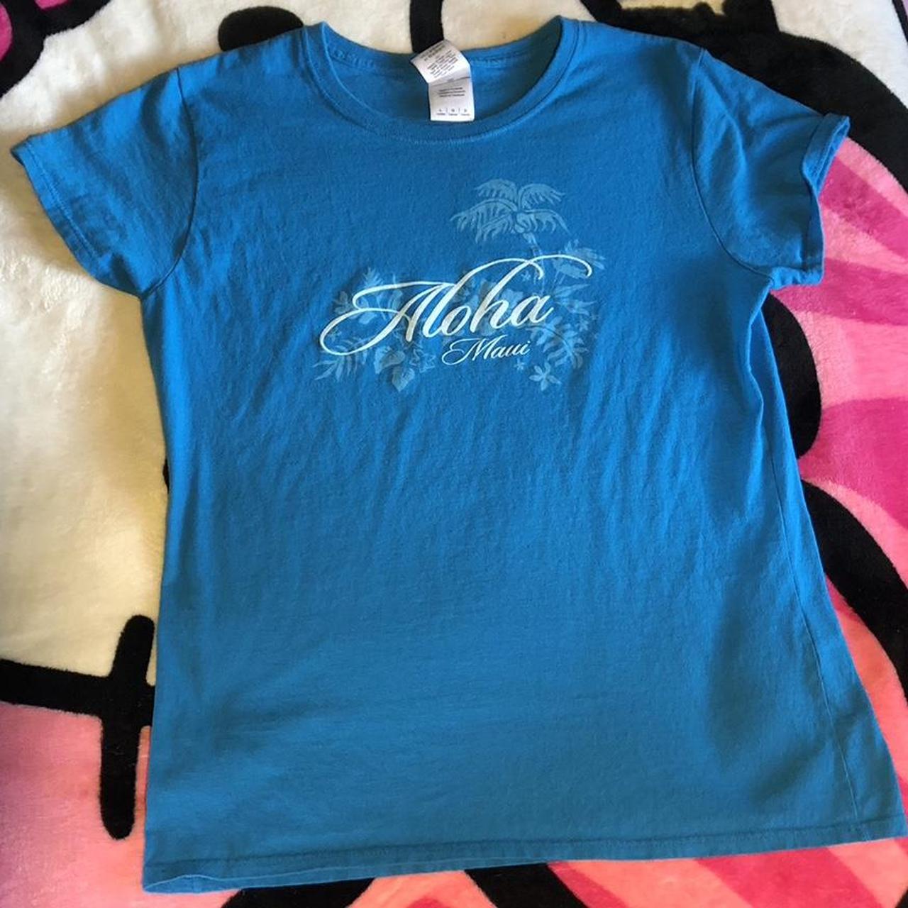 Blue Aloha Maui t-shirt #HawaiiVibes #y2k... - Depop