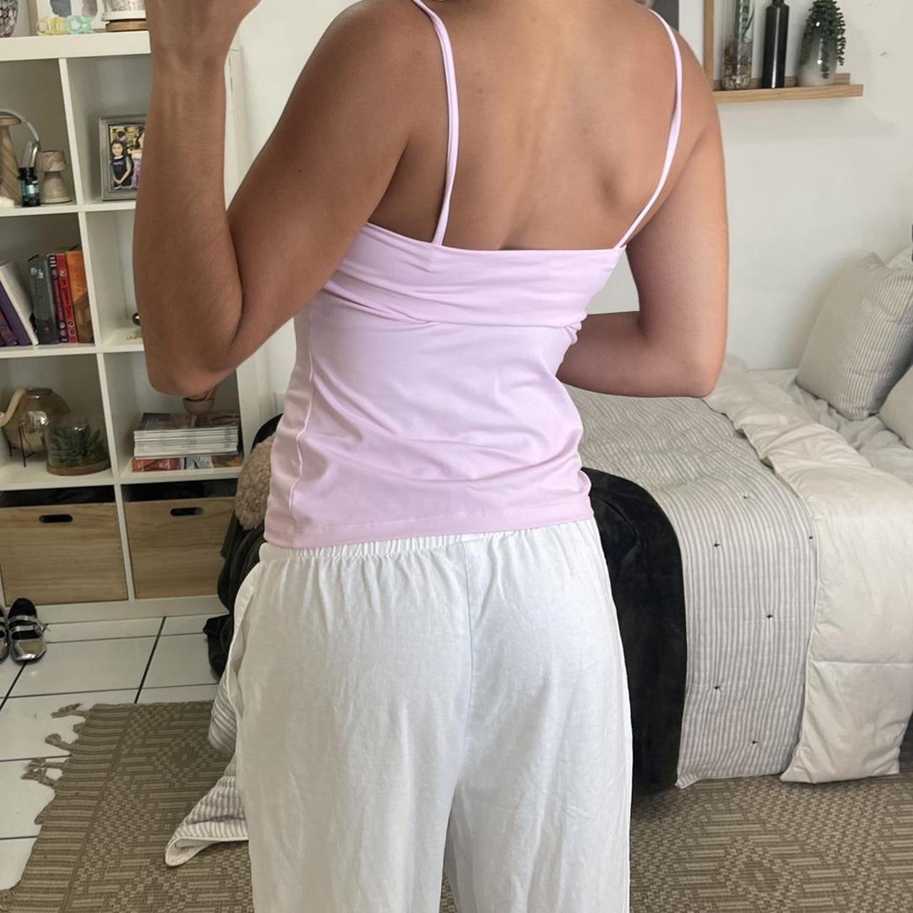 Baby pink cami with built in bra Size XS- fits like S - Depop