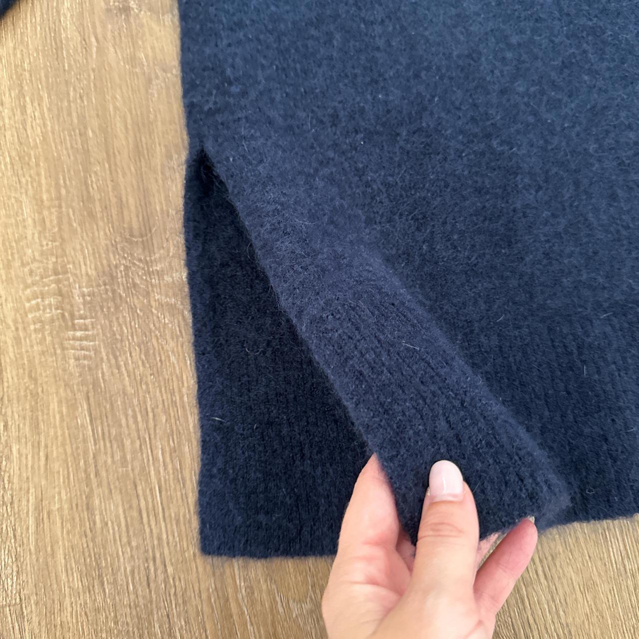 Witchery Navy Zip Wool Sweater #witchery - Depop