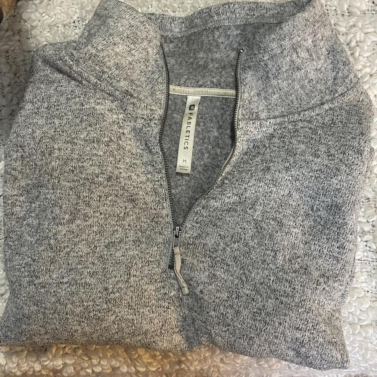 Grey, slightly cropped fabletics quarter zip. Slight... - Depop