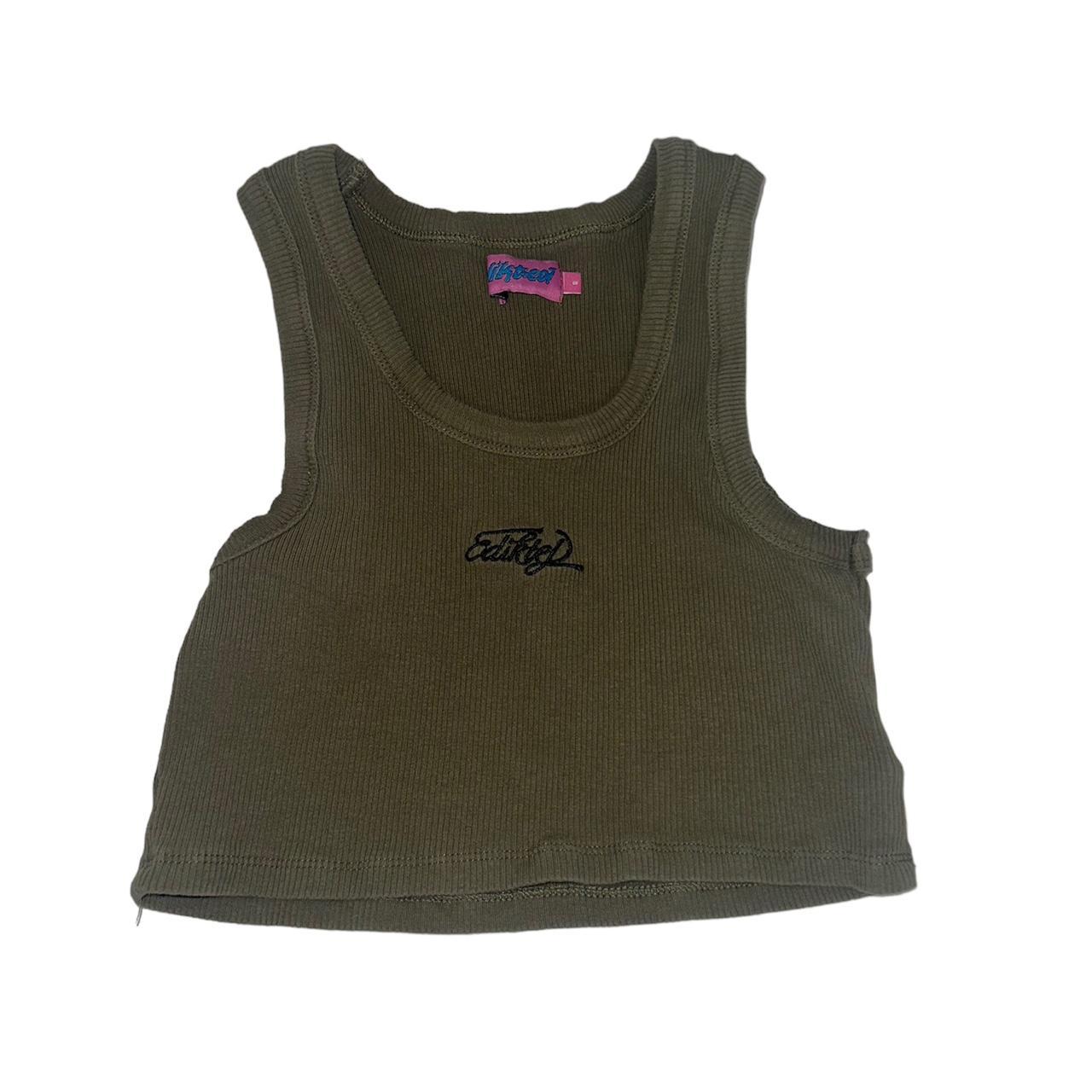 Edikted Olive Green Logo Top🫒🍸 Perfect top to dress... - Depop