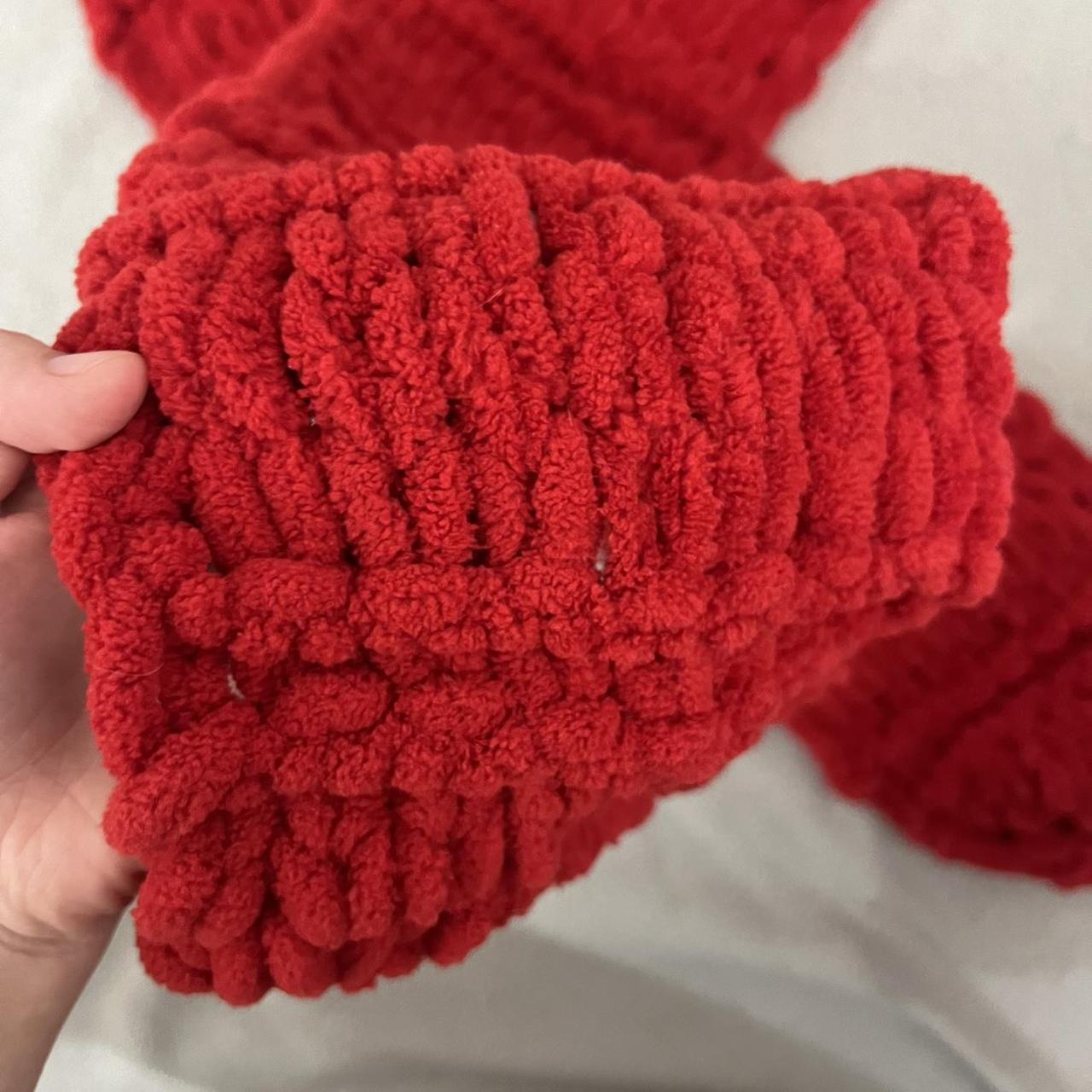 Red crochet scarf - handmade ⚠️must be bought before... - Depop
