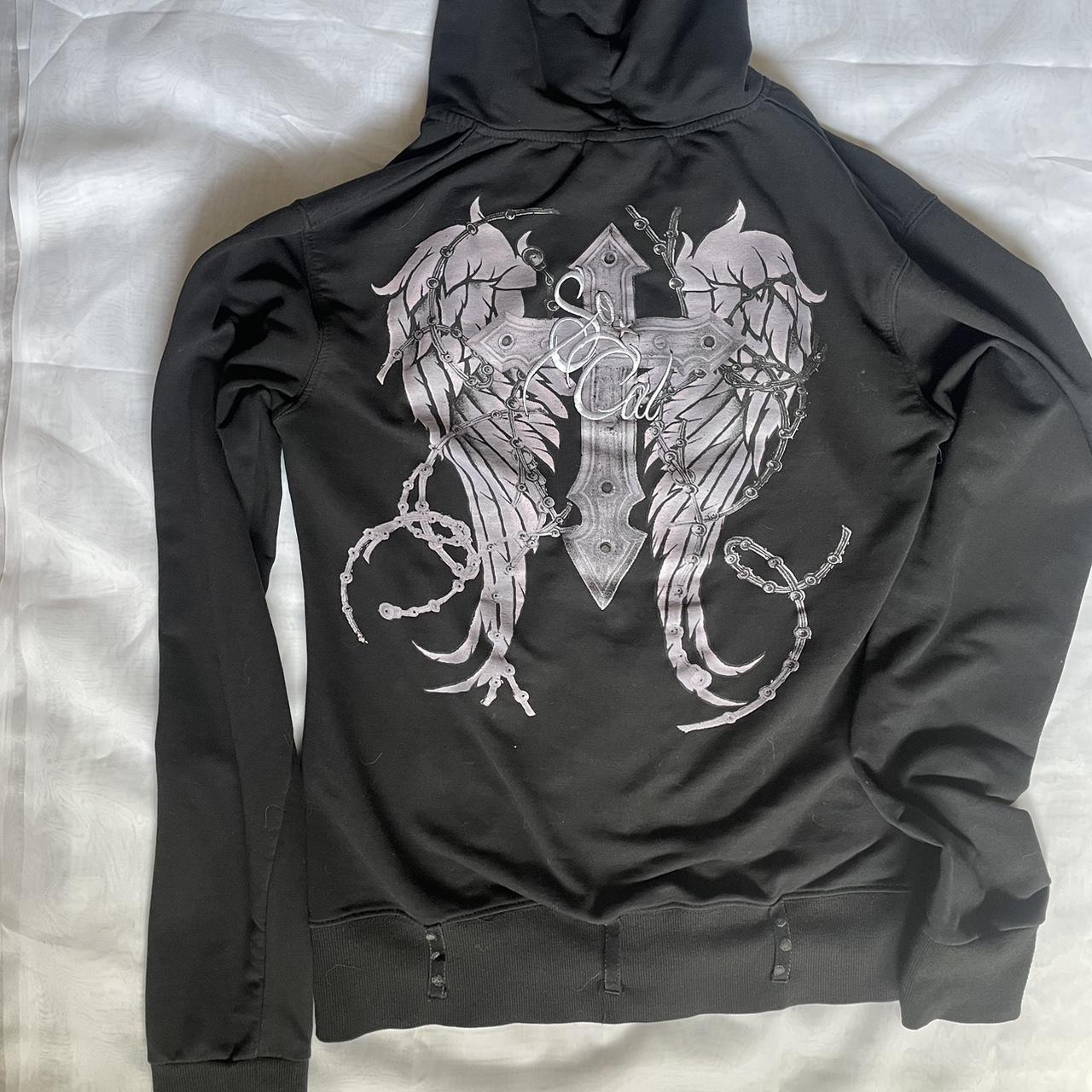 Y2k socal mini zip up with wings on the back #y2k... - Depop