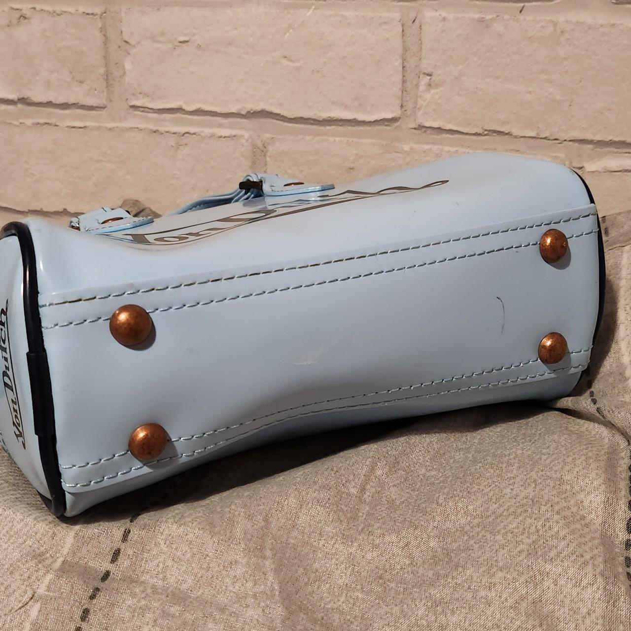 Von Dutch Ice Blue Vintage Small Bowler Handbag... - Depop