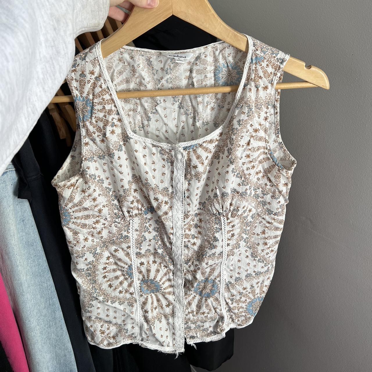 Boho patterned vest - excellent condition - fits... - Depop