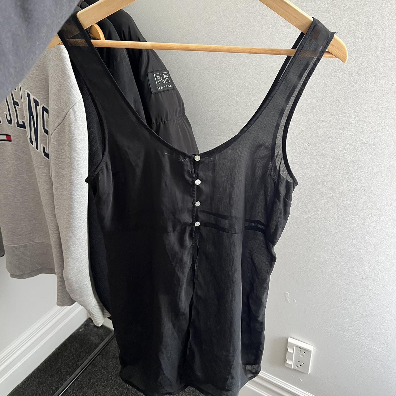 Glassons sheer button up tank - excellent condition... | Depop