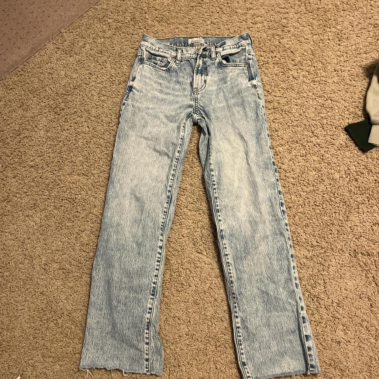 pacsun low rise straight jeans size 24 - Depop