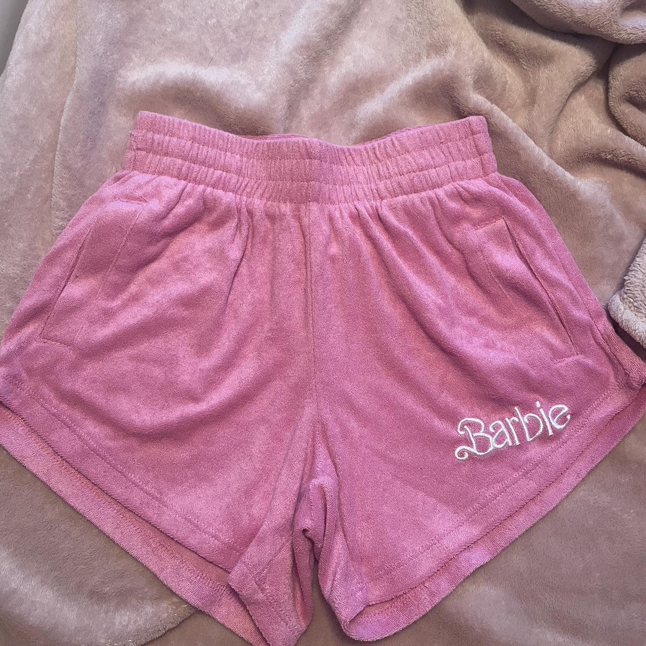 Adorable pink Barbie shorts Size XS #y2k #2000s - Depop