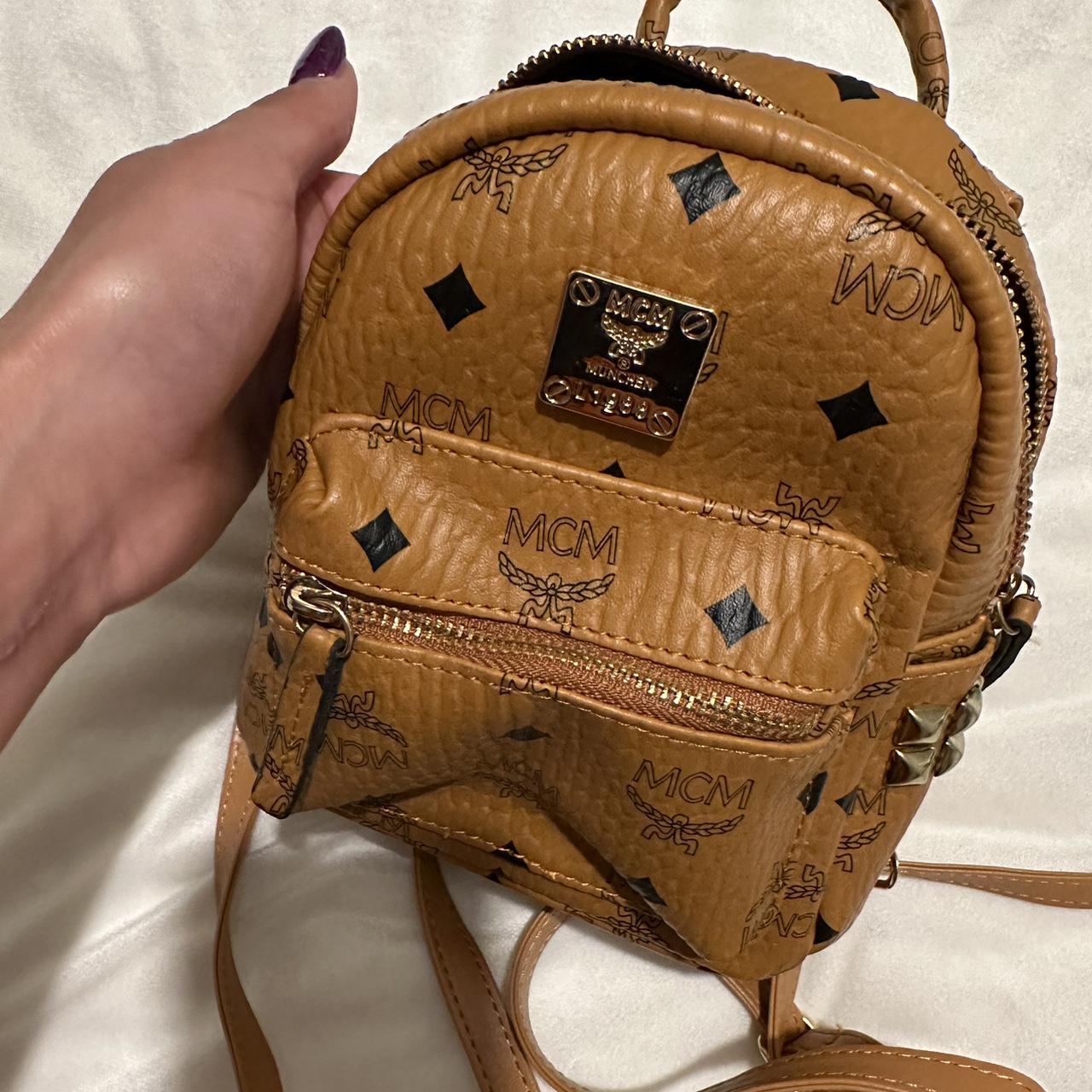 The most perfect mini MCM monogram backpack! Perfect... - Depop