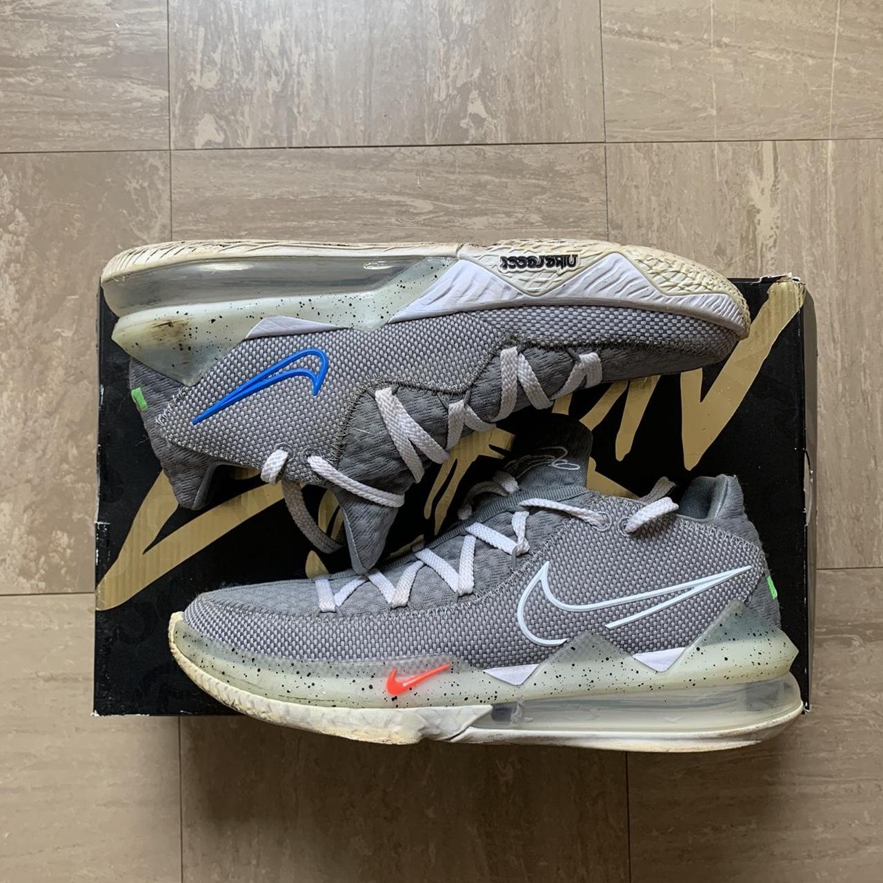 Grey lebron XVII low basketball shoes. Used but only... - Depop
