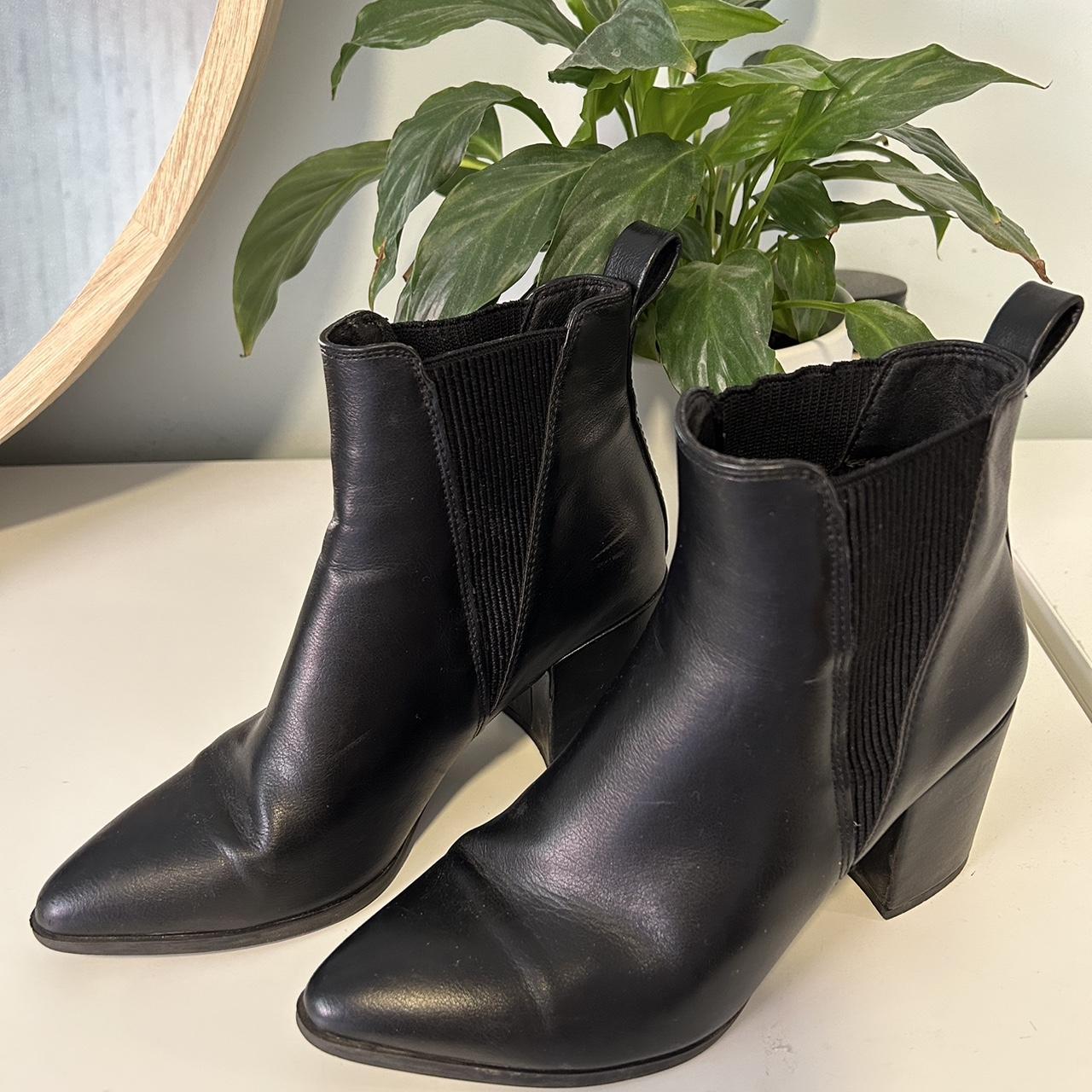 Betts Black Ankle Boots - worn a handful times -... - Depop