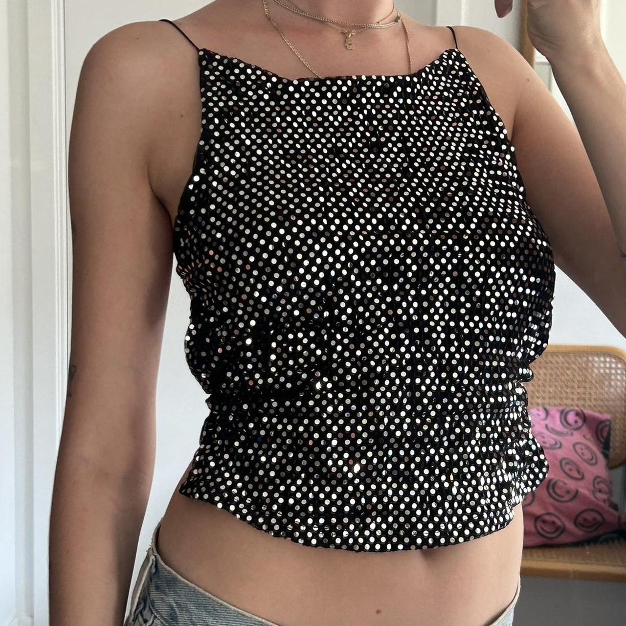 backless y2k tank size small/medium - Depop