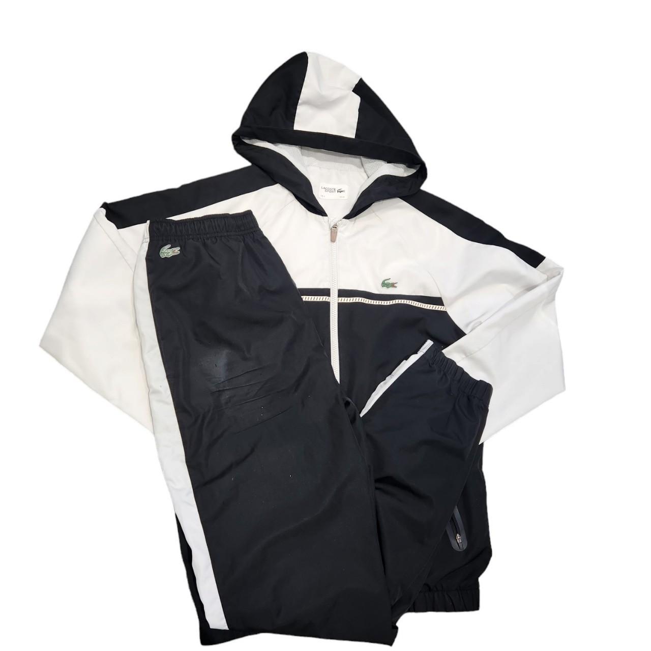 Lacoste Shell Tracksuit Blackwhite Colourway Rare Depop