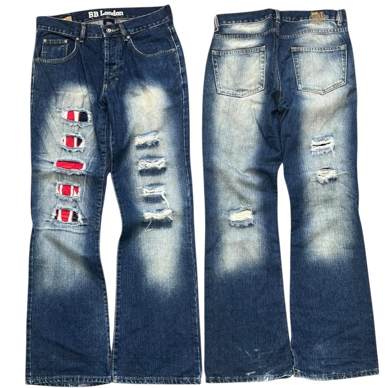 Vintage BB London Union Jack Jeans Union Jack on... | Depop