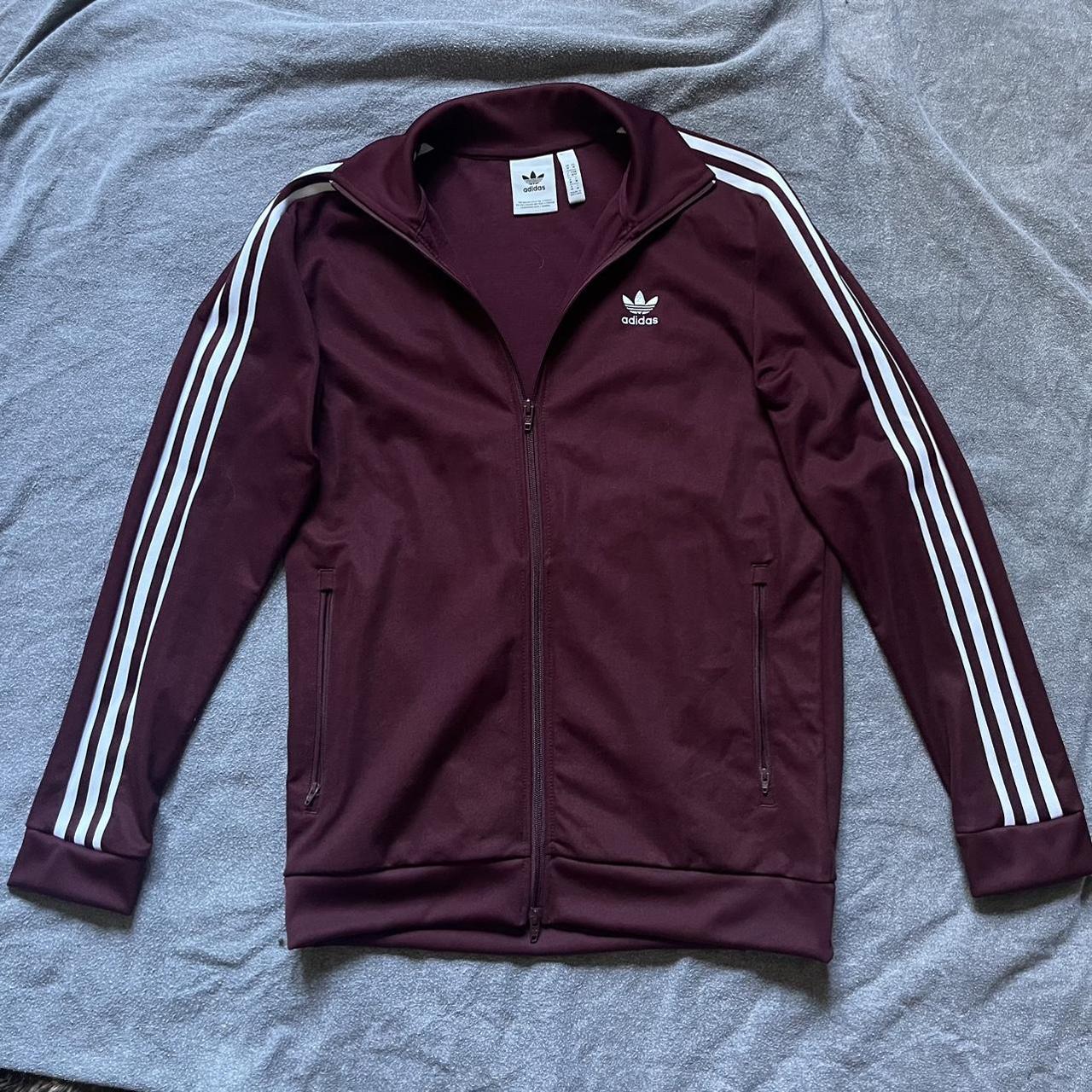 Maroon Adidas Jacket Size: Medium This is in brand... - Depop