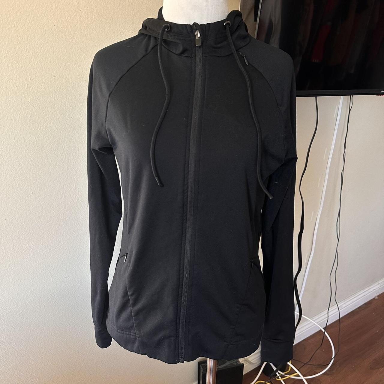 Fabletics black zip up jacket In Good preowned... - Depop