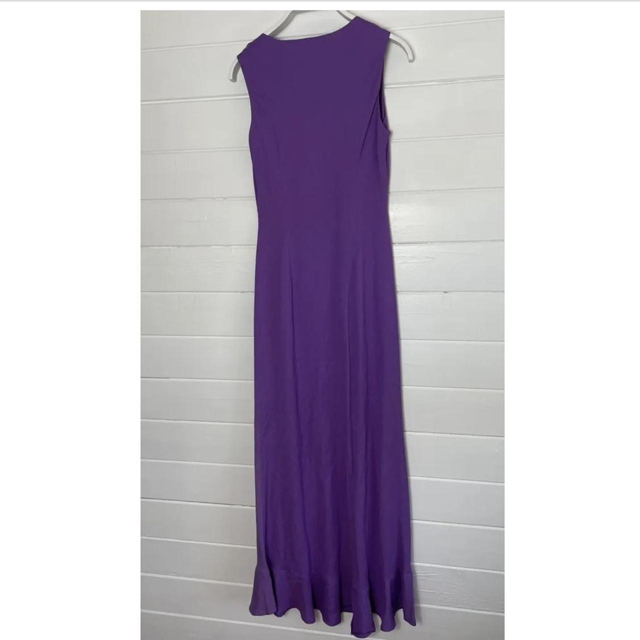 Monsoon Light Purple Linen Blend V Neck Bias Cut... | Depop