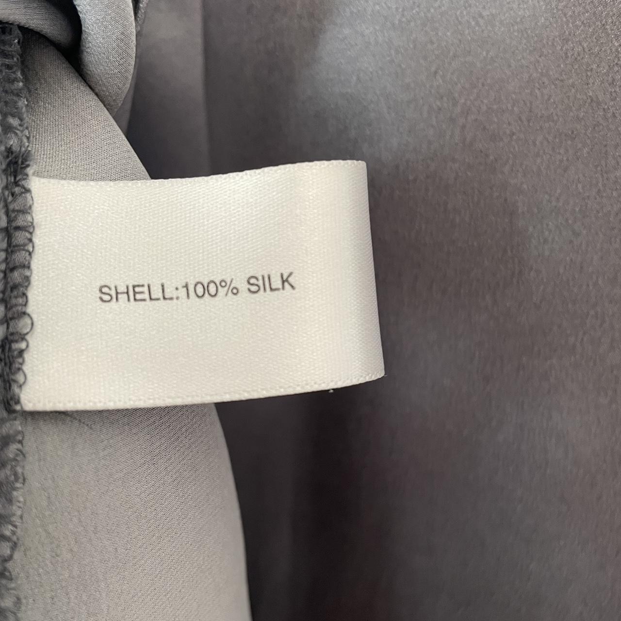 Vintage Country Casuals Grey Ombré Pure Silk Satin... - Depop