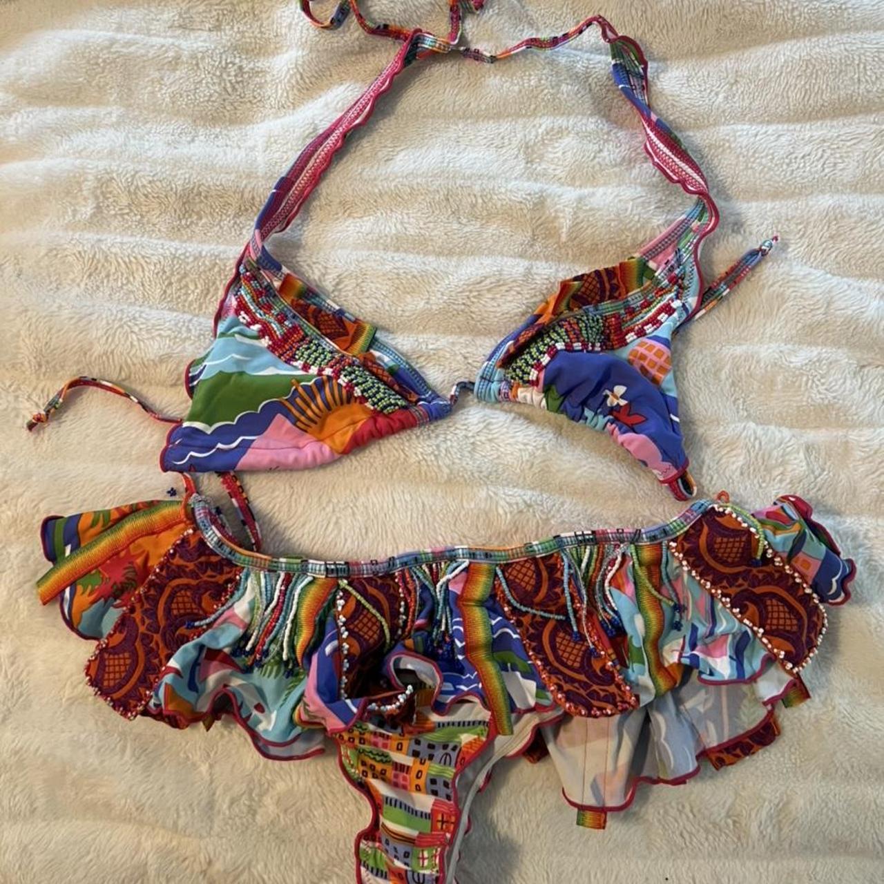 Agua Bendita Beaded Swim Set Perfect condition and... - Depop