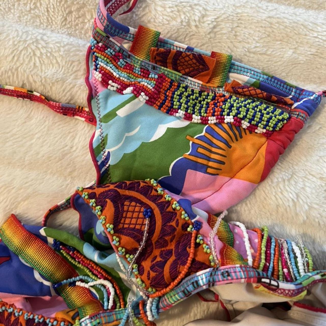 Agua Bendita Beaded Swim Set Perfect condition and... - Depop