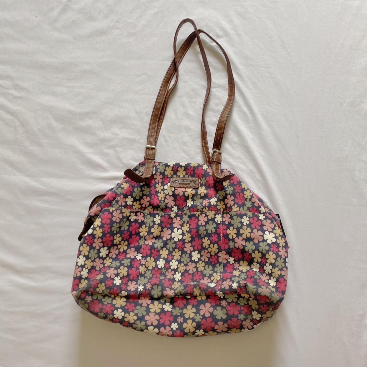 colorful floral union bay bag - has missing zipper... - Depop