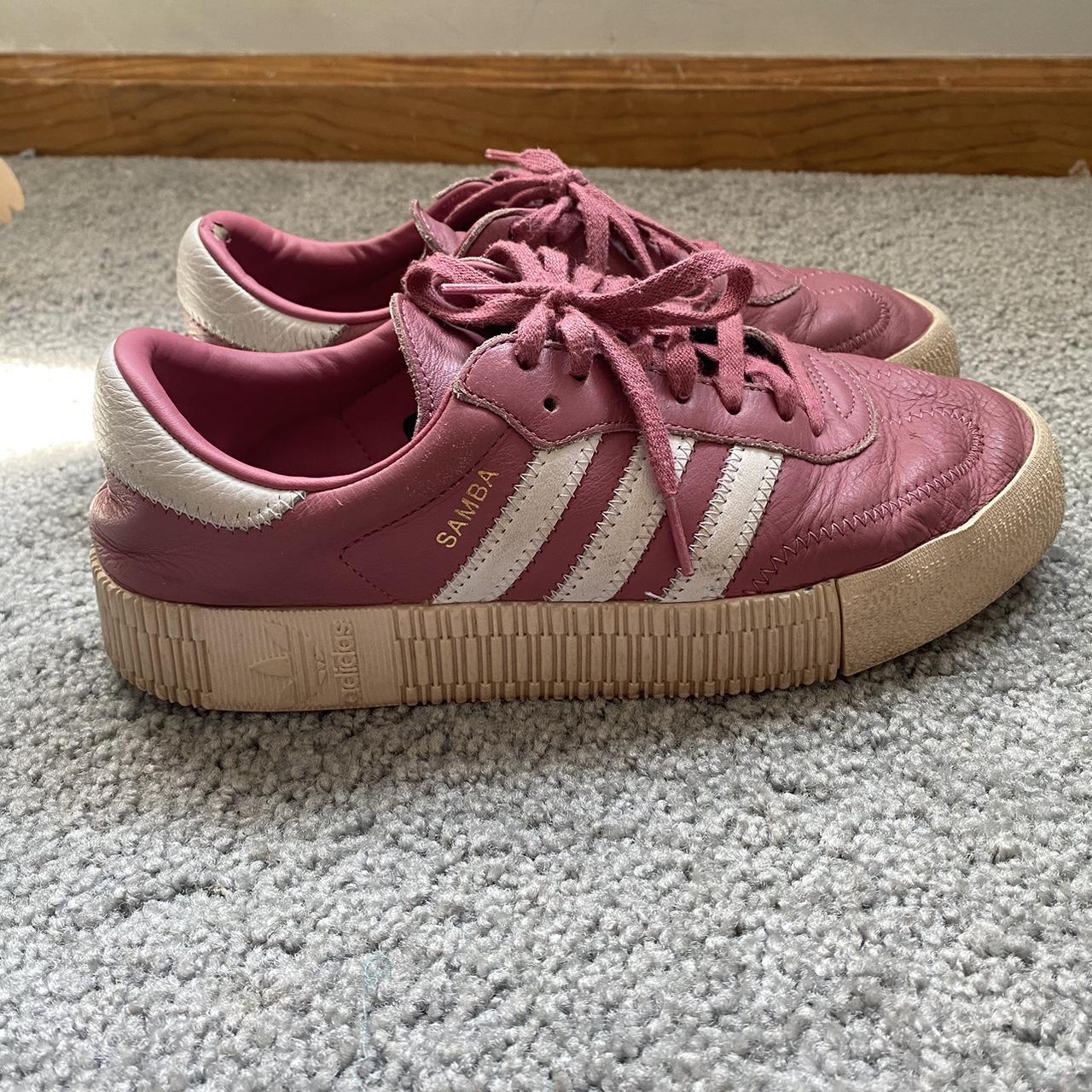 super super cute pink adidas sambas official name is... - Depop