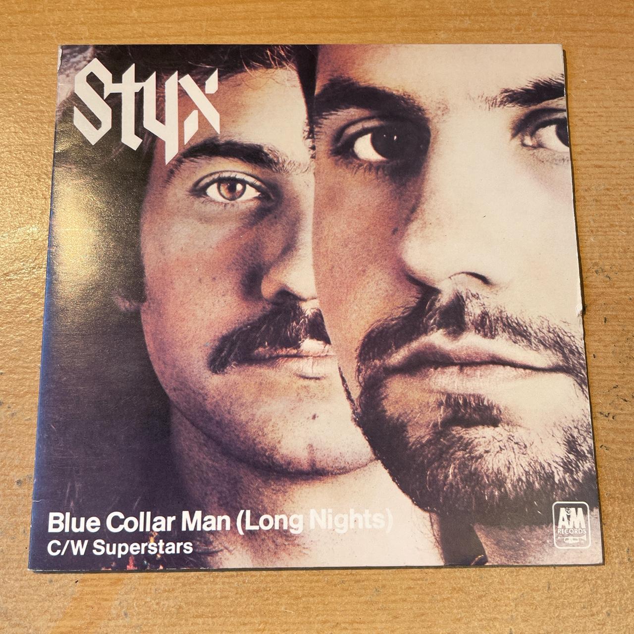Styx Blue Collar Man (long nights) 7” vinyl single... - Depop