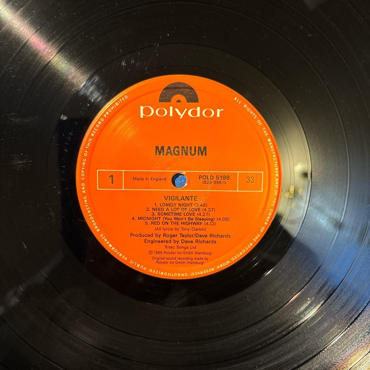 Magnum Vigilante vinyl lp record + inner Polydor... - Depop