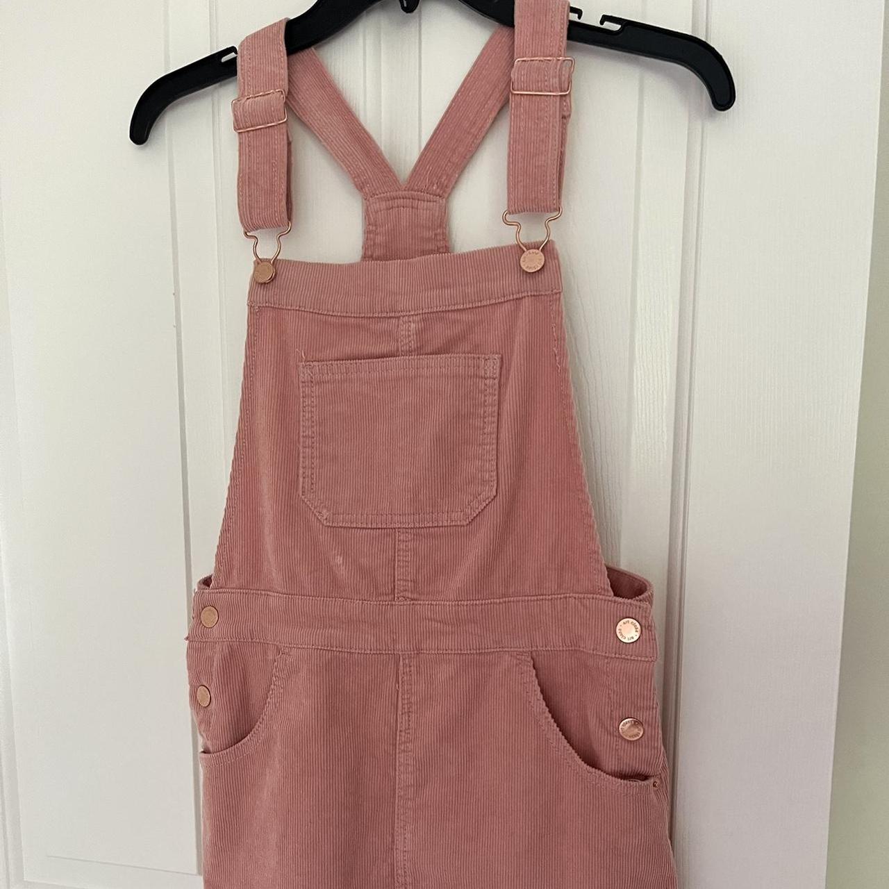 Super Cute Pink Overalls Skirt. Perfect for school... - Depop