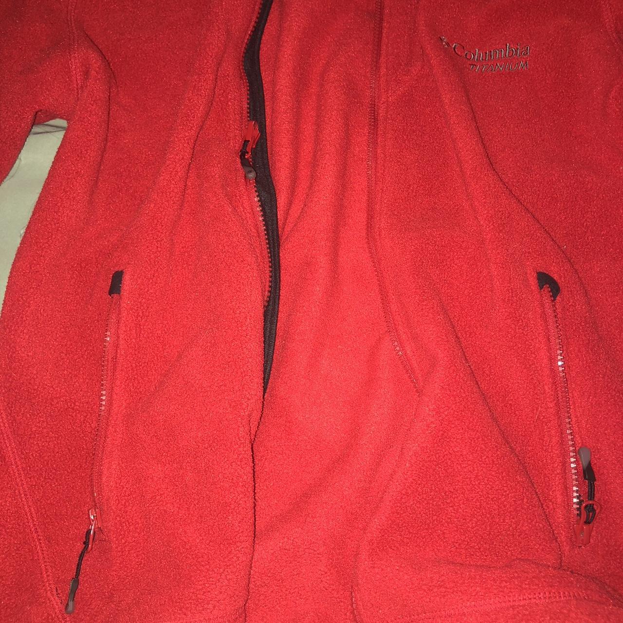 Bright red men’s Columbia jacket. Size M. Fits me... - Depop