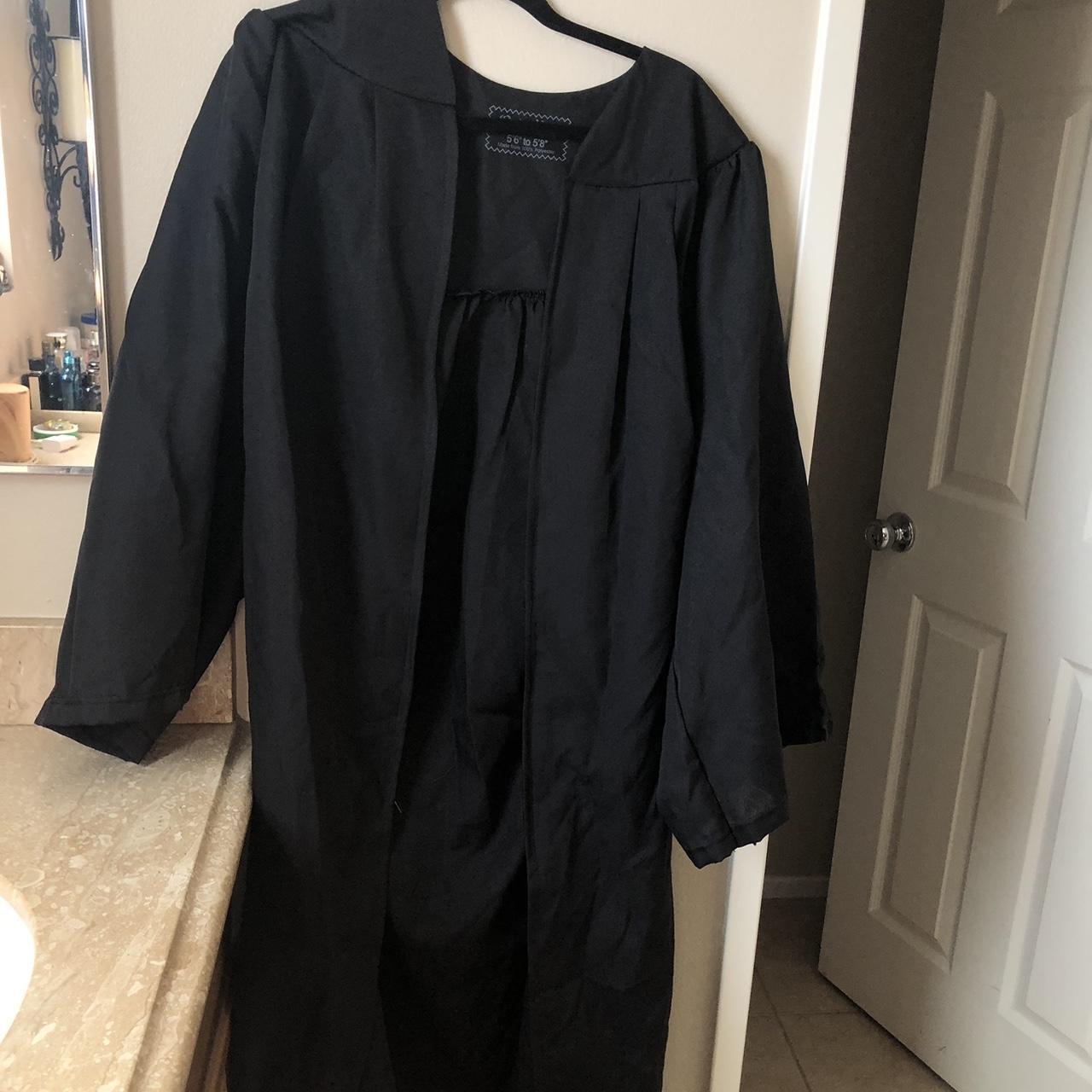 Black graduation gown, for people 5’6”-5’8”. Only... - Depop
