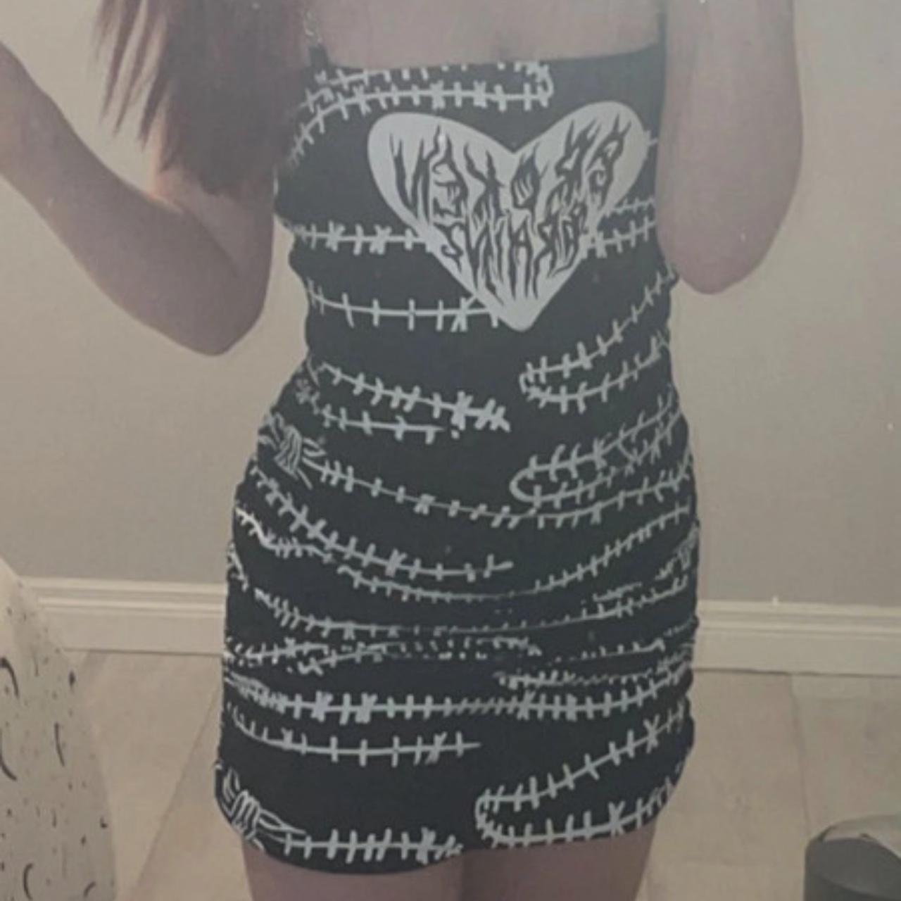 Dollskill Broken Brainz bodycon dress only worn... - Depop