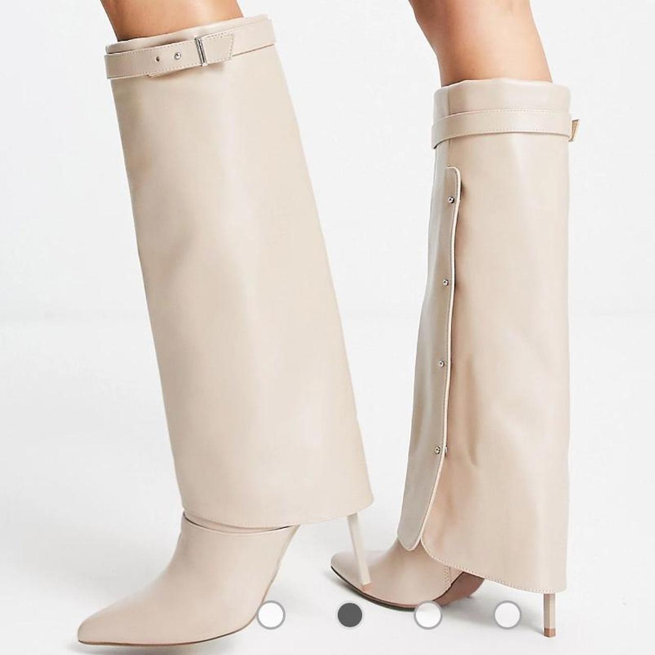 ASOS fold cream boots - Depop
