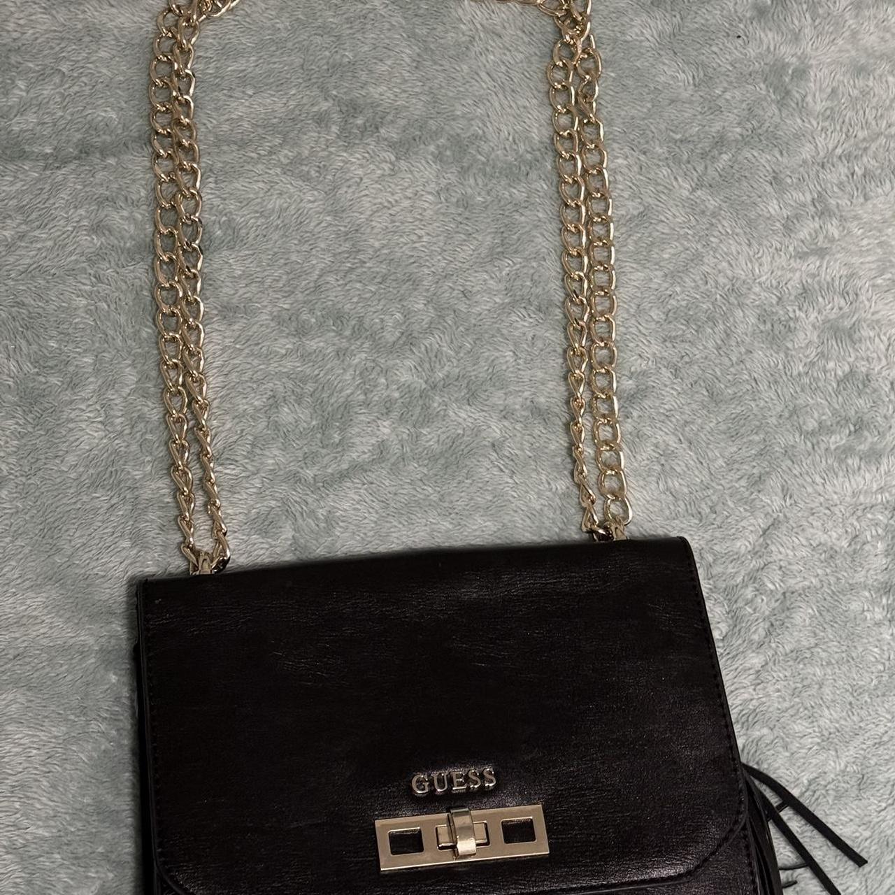 Guess bag with chains strap || Colors: black and gold 💫 - Depop