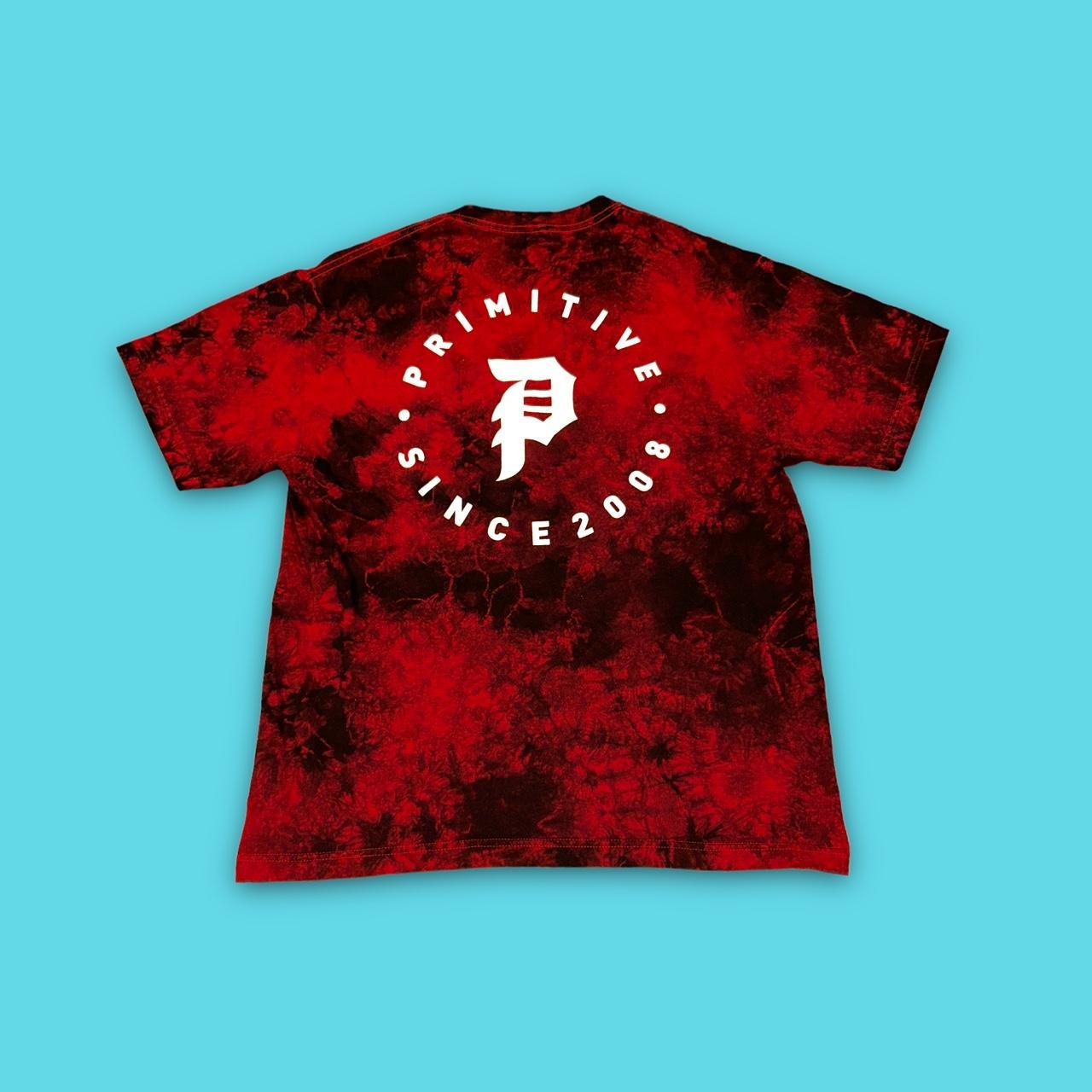 Primitive Men's Black and Red T-shirt | Depop