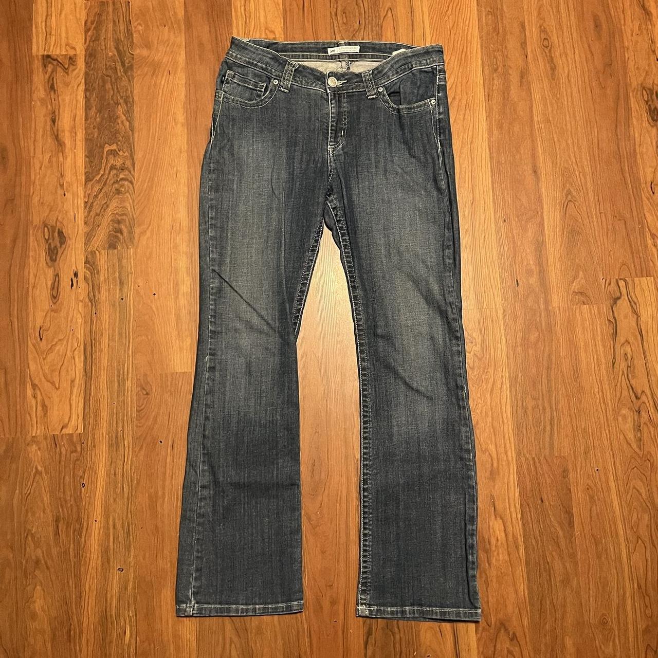 Vintage “Lee” Low Rise Straight Leg Jeans With Rose... - Depop