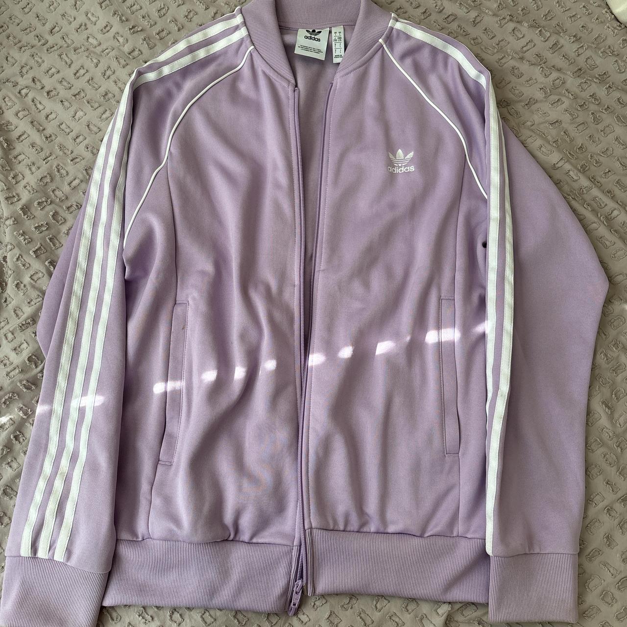 Lavender Adidas Zip up #adidas #summer #tracksuit -... | Depop
