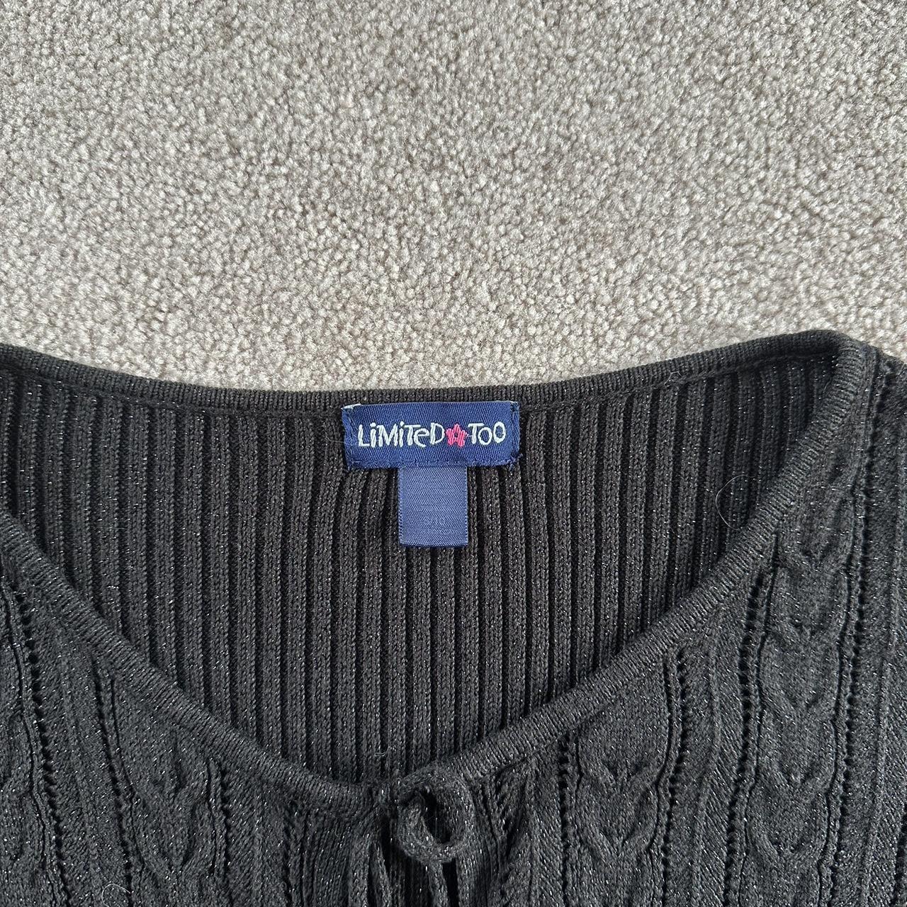 Y2k Limited too sweater with sparkle stitch Small... - Depop