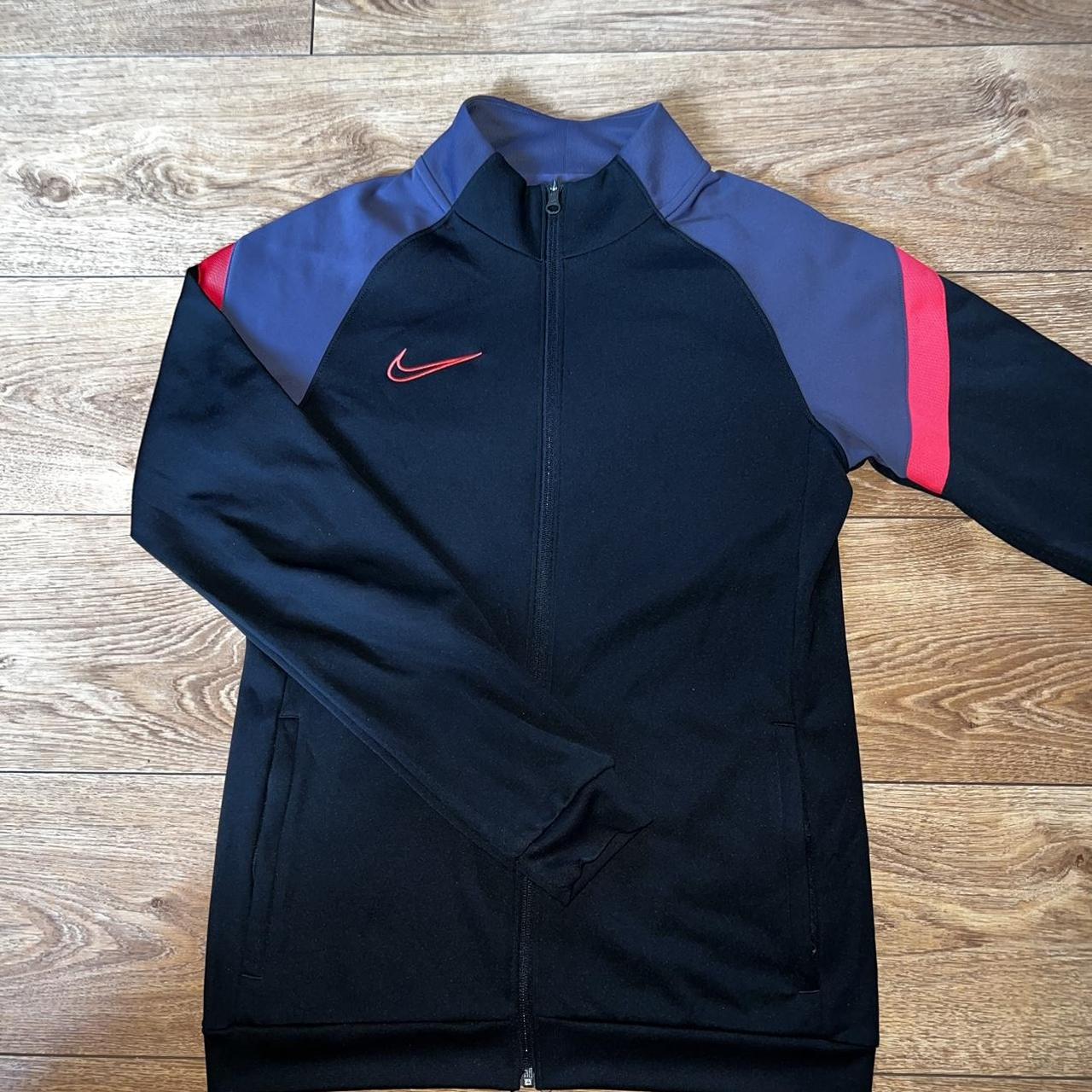 MENS NIKE TRACK TOP Small rips down both arms but... - Depop