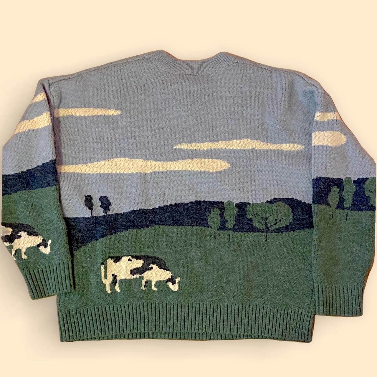 aelfric eden cow field sweater, men’s XL, like new!... - Depop