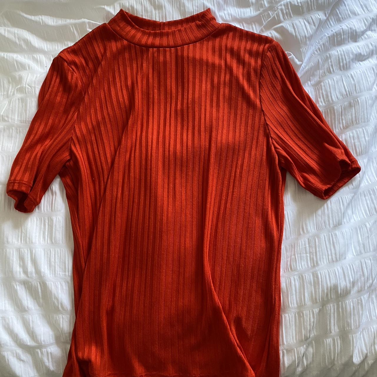 Mock Neck Top -Never been worn before -Bright red... - Depop